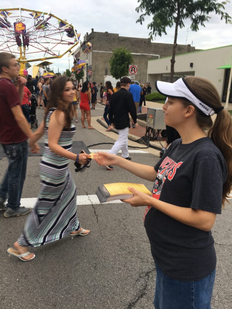 Tract Distributing - Calvary Bible Crusade